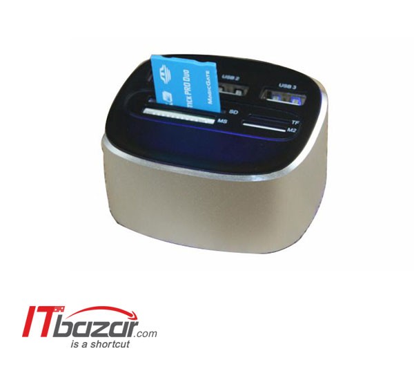 قیمت هاب یو اس بی و رم ریدر دیتاکی USB2 3Port - آی تی بازار